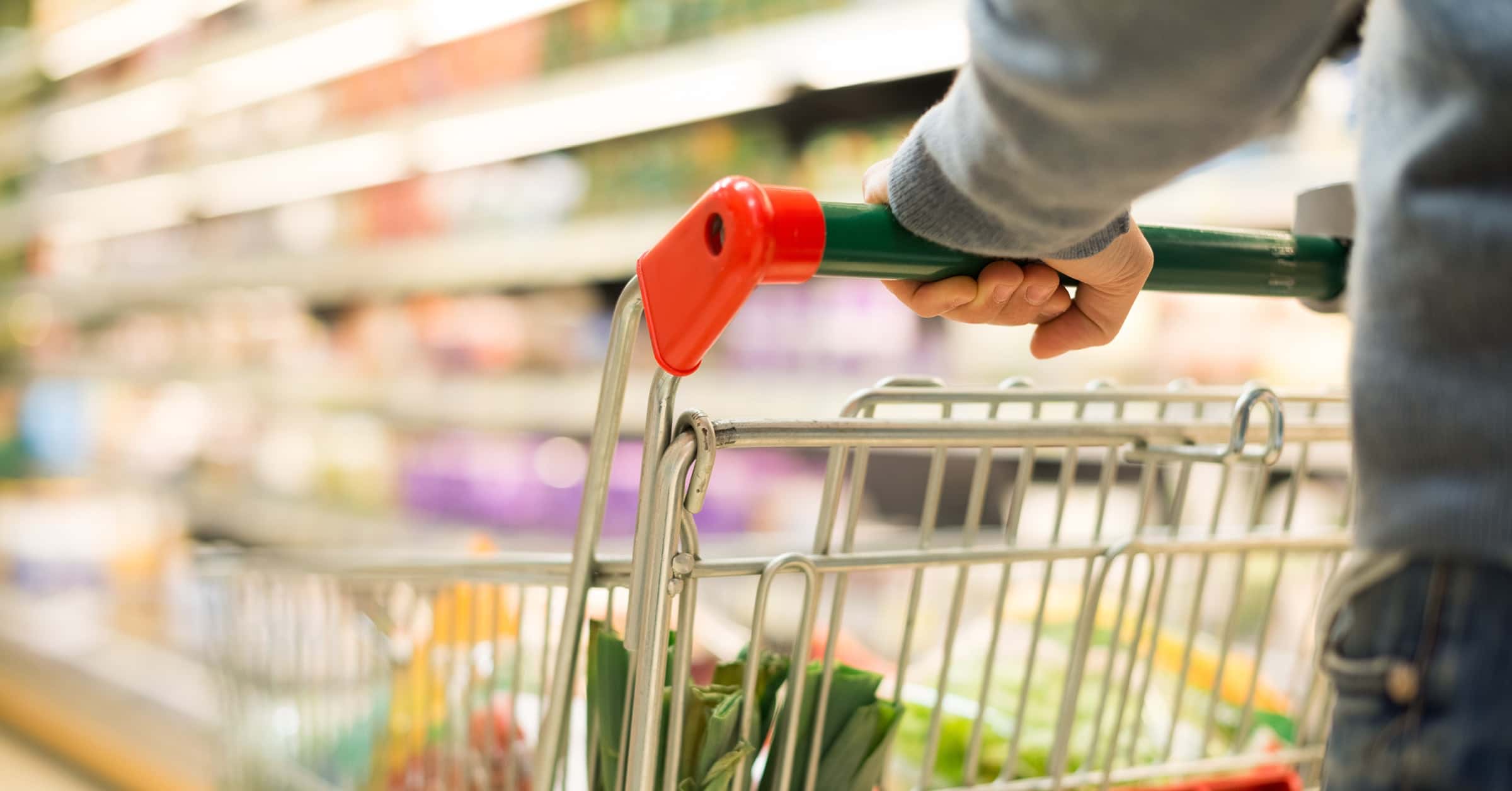 Half Full Grocery Cart